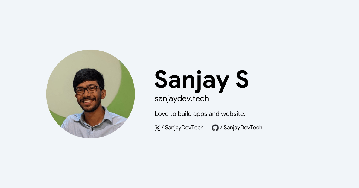 Sanjay S | Frontend Developer